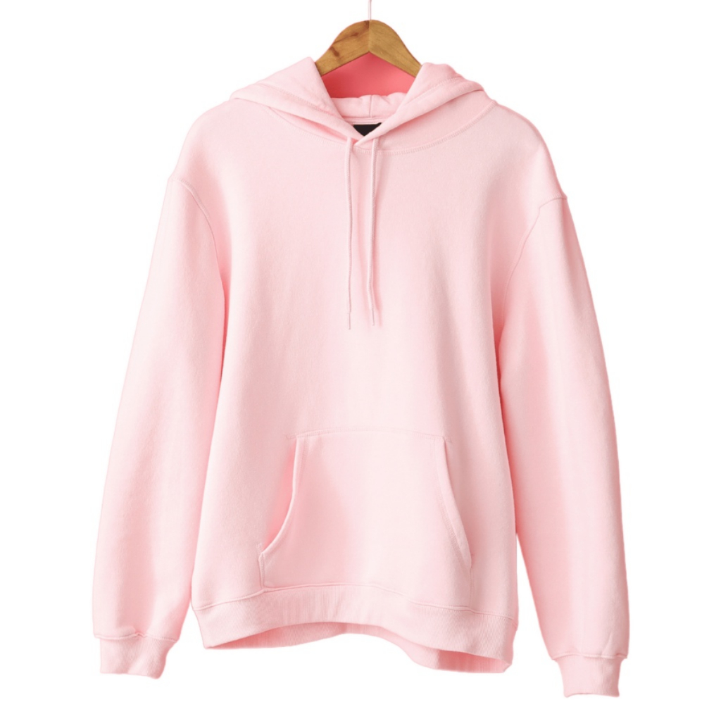 Moletom Rosa Liso Unissex Modelo Canguru | Shopee Brasil