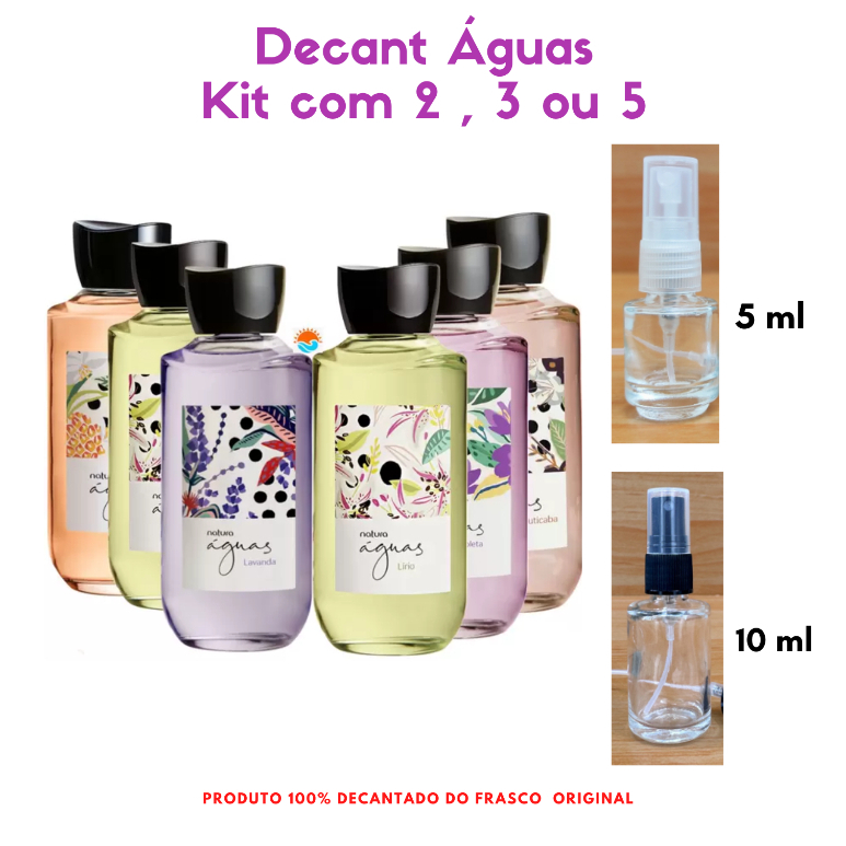 Kit Decant perfume Águas Natura frasco 5ml ou 10ml escolha o seu ...
