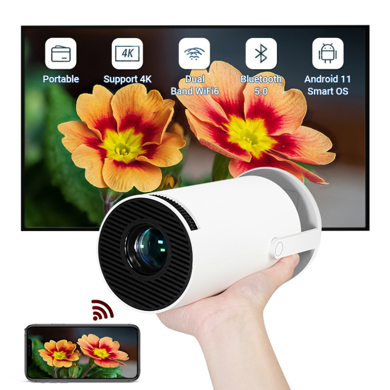 Projetor 4K HD 150 Polegadas Celular Tv B0x Xbox PS Pc Wifi e Bluetooth ...