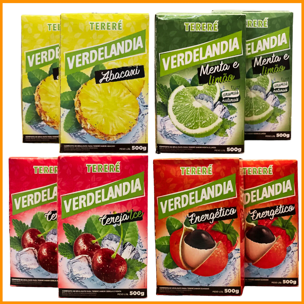 Erva Mate Terere Verdelândia Mate Gelado 500g Abacaxi Limão Menta Limão