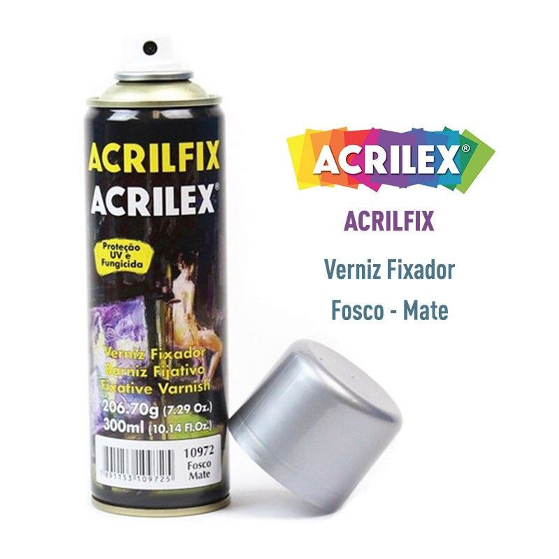ACRILFIX VERNIZ SPRAY / FOSCO / ACRILEX 300ml | Shopee Brasil
