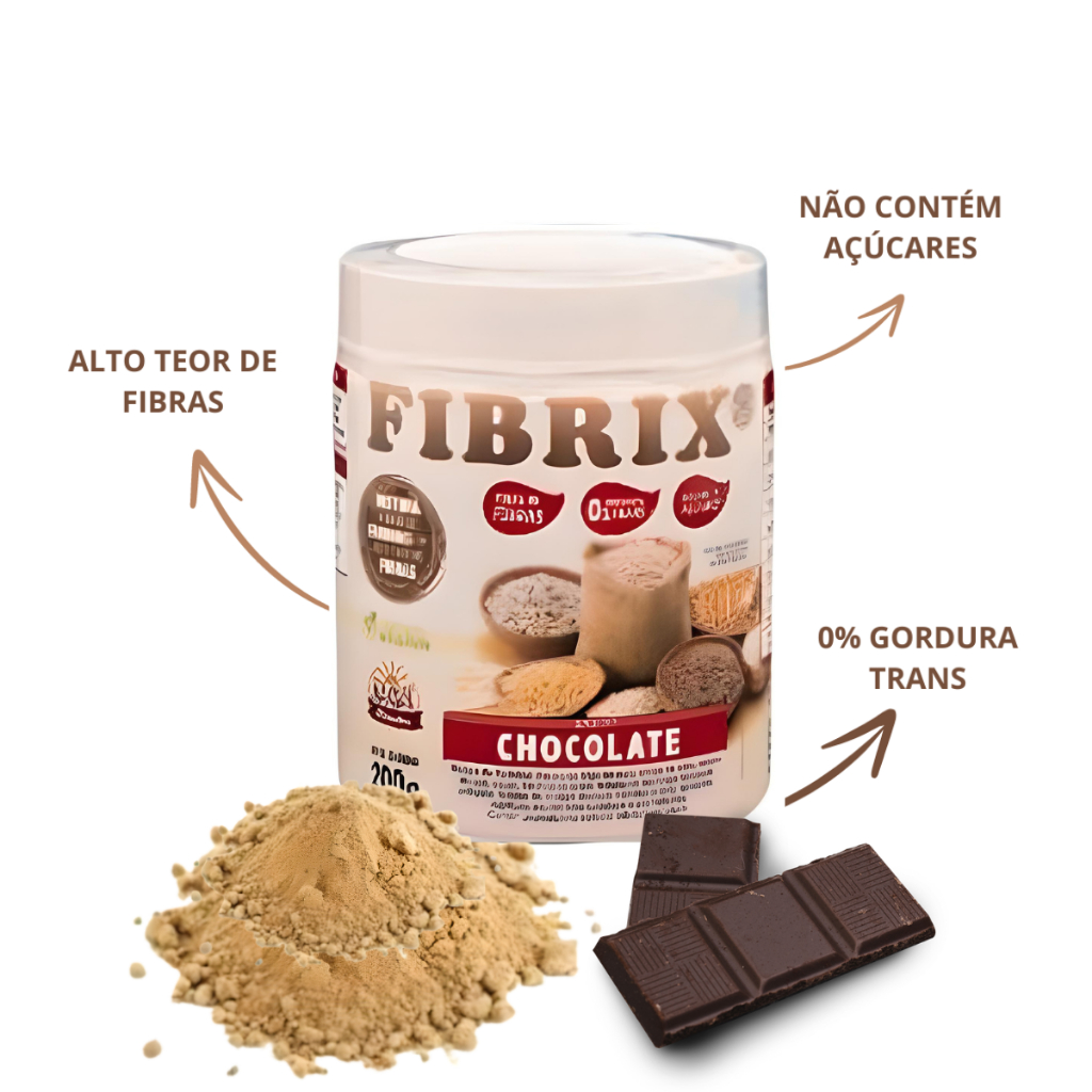 FIBRIX SABOR CHOCOLATE Regulador Intestinal Vegano 200gr | Shopee Brasil