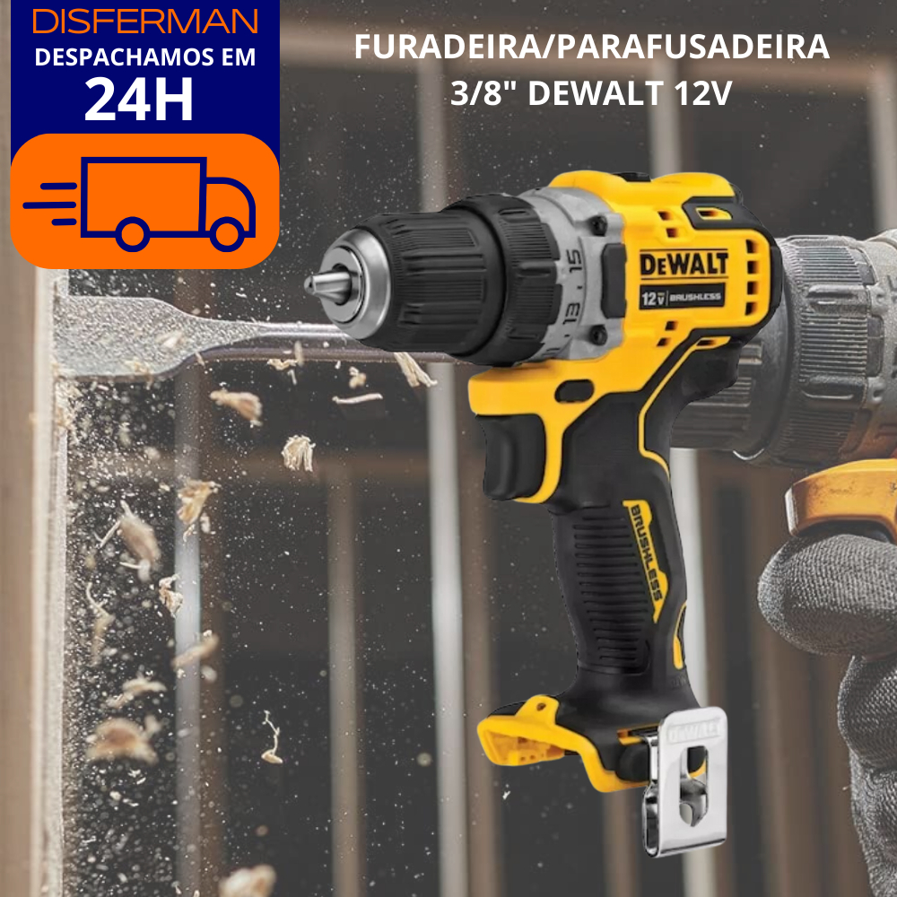 Parafusadeira Furadeira 3/8'' 12v Dcd701b Brushless Dewalt | Shopee Brasil