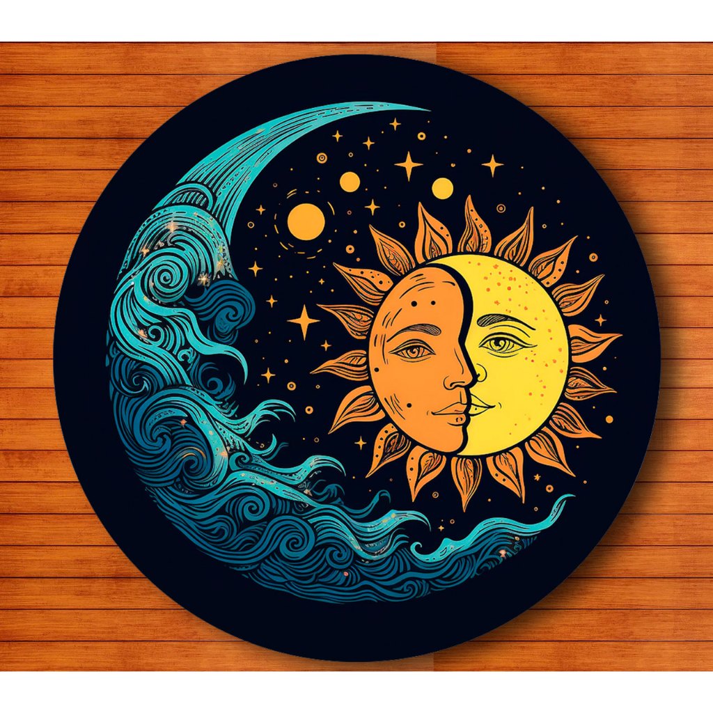 Mouse Pad Redondo Sol e Lua | Shopee Brasil