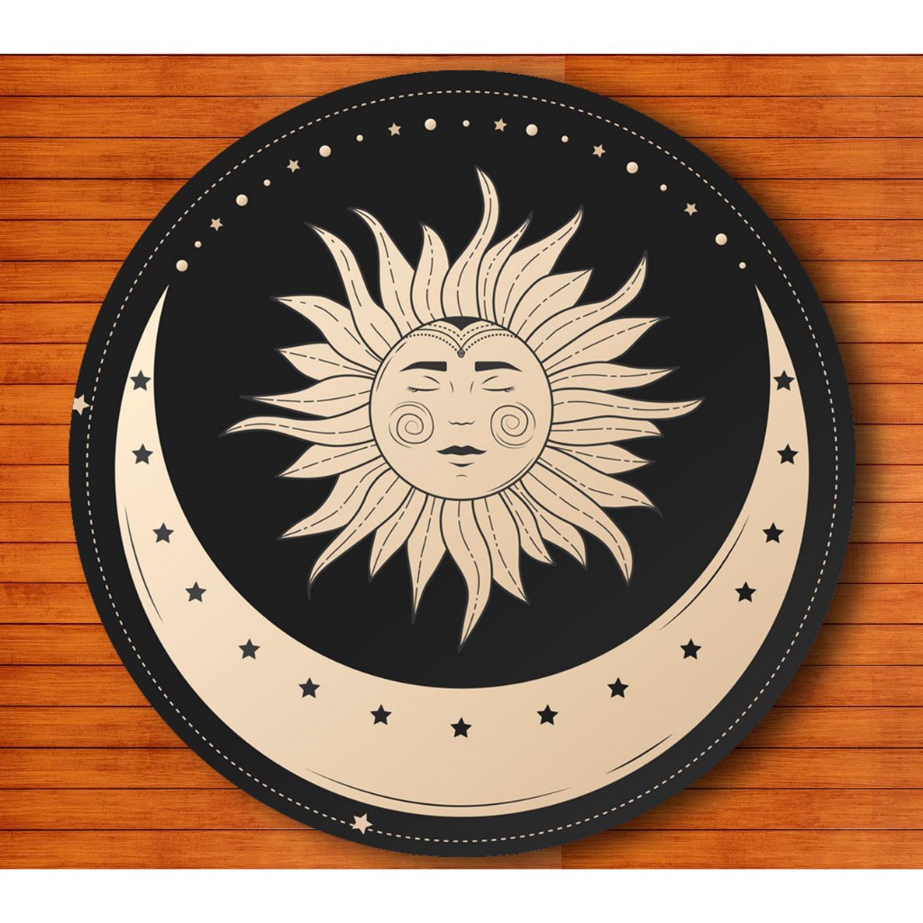 Mouse Pad Redondo Sol e Lua | Shopee Brasil