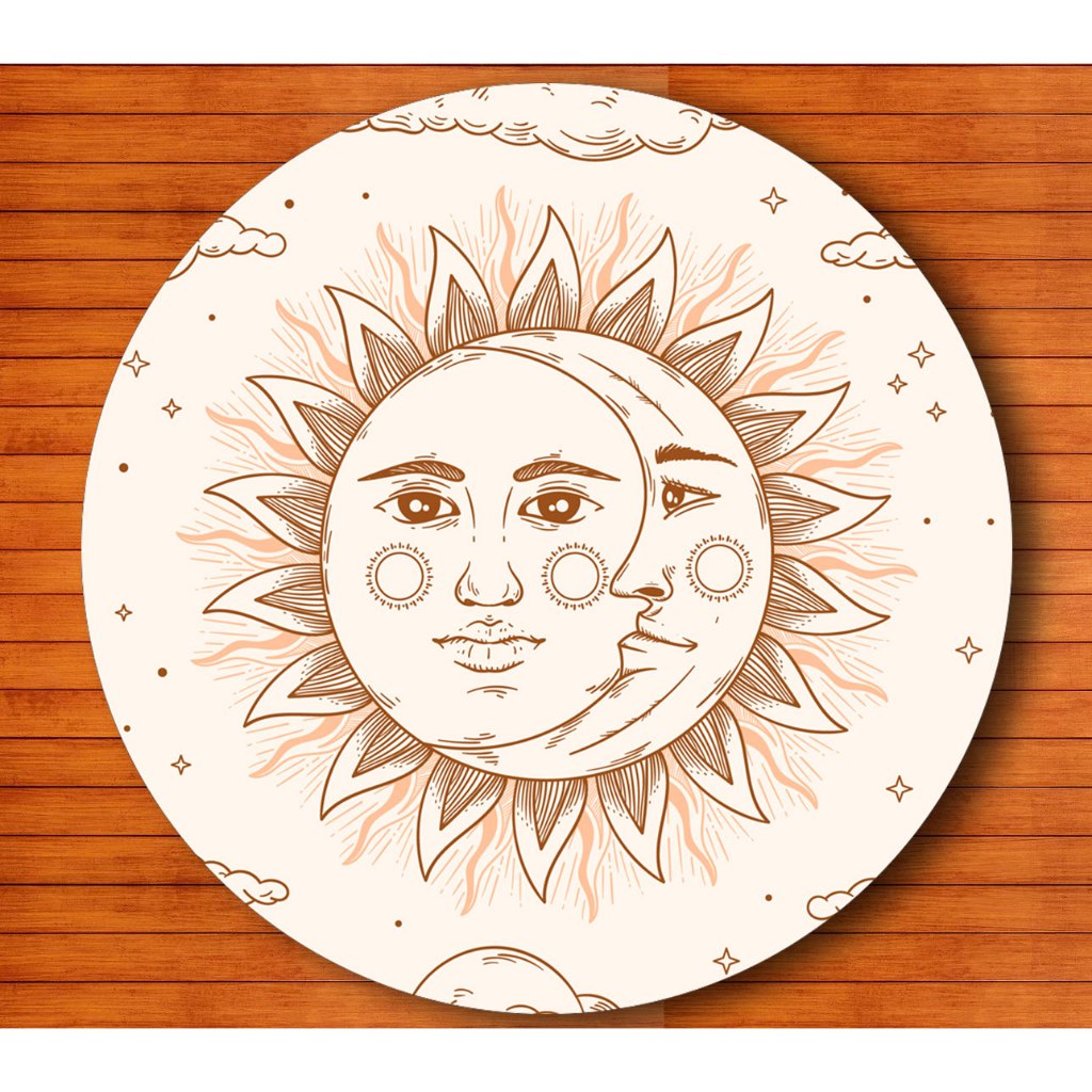 Mouse Pad Redondo Sol e Lua | Shopee Brasil