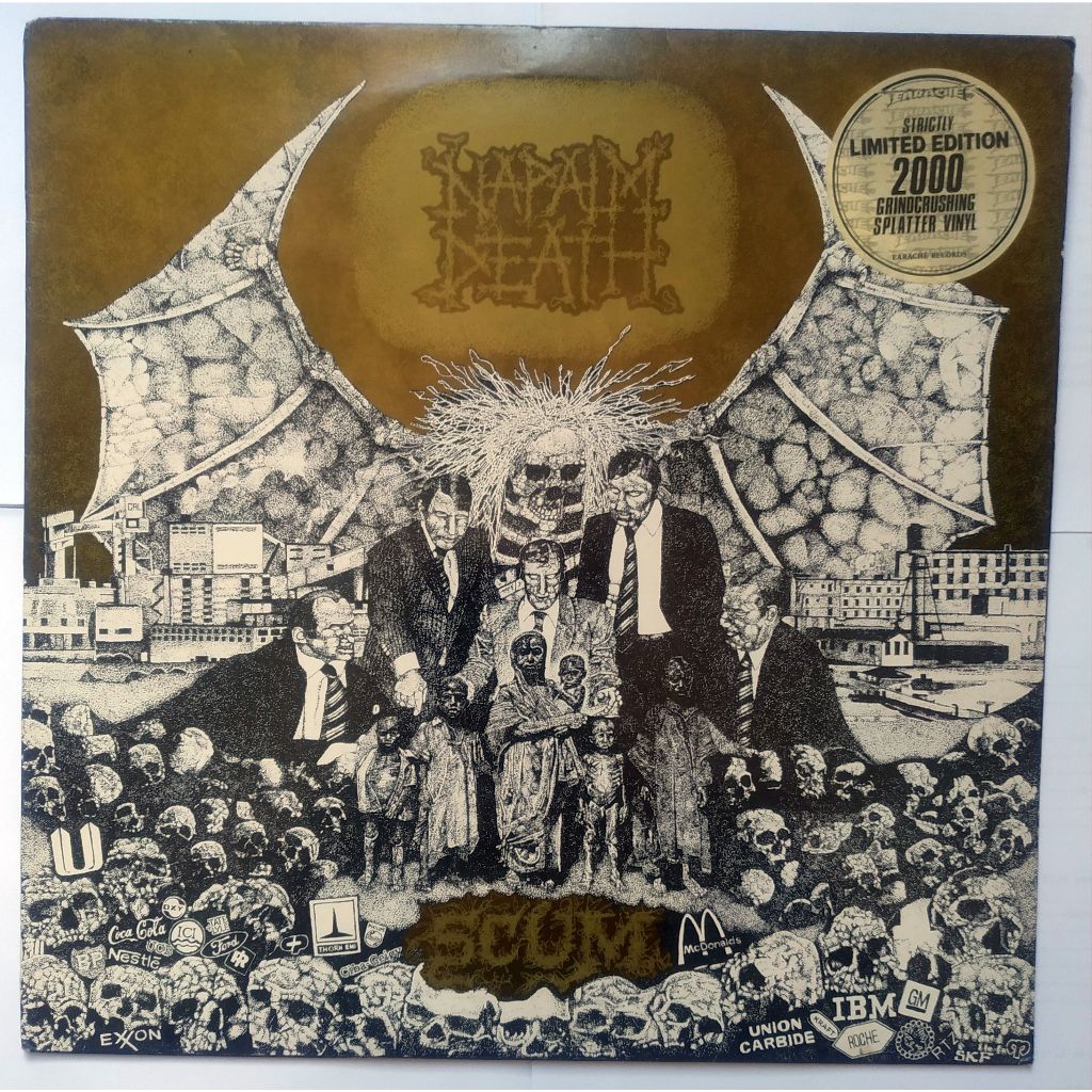 Lp Napalm Death - Scum Edição Ltda 2000 Cópias Vinil Branco | Shopee Brasil