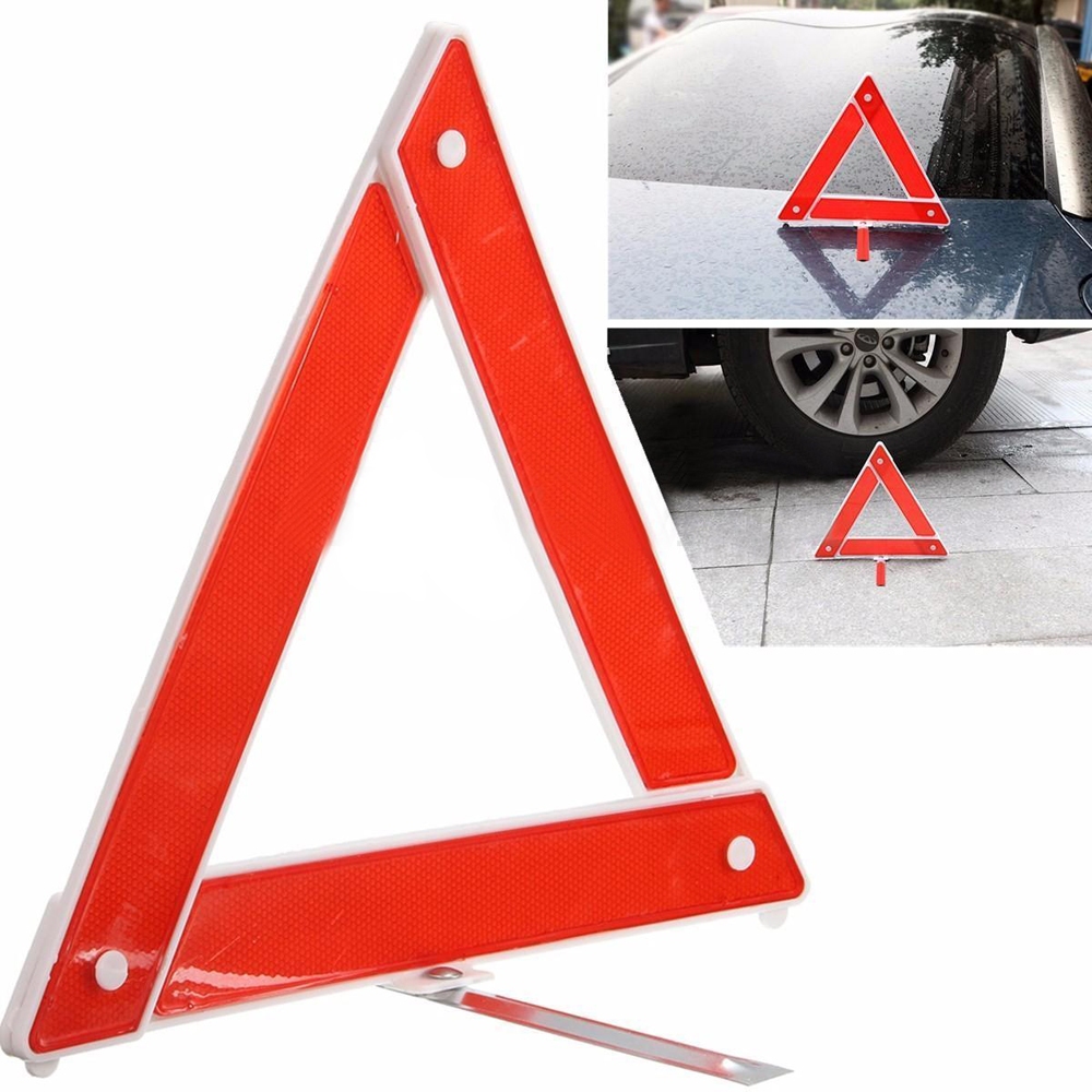 Triangulo Para Carro Sinalização De Segurança Base de Metal Sinalizador ...