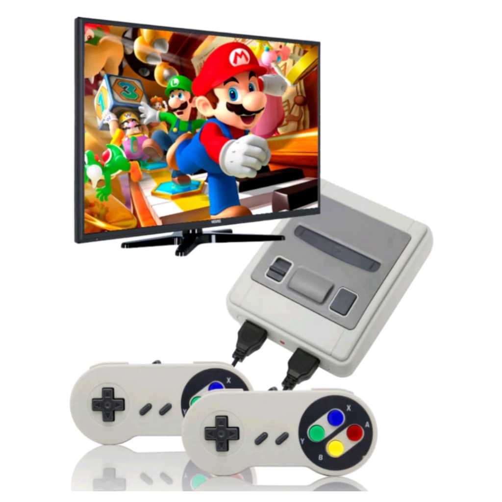 Video Game Minigame Stick Classic Super Nintendo Com 2 Controles 8 Bits ...
