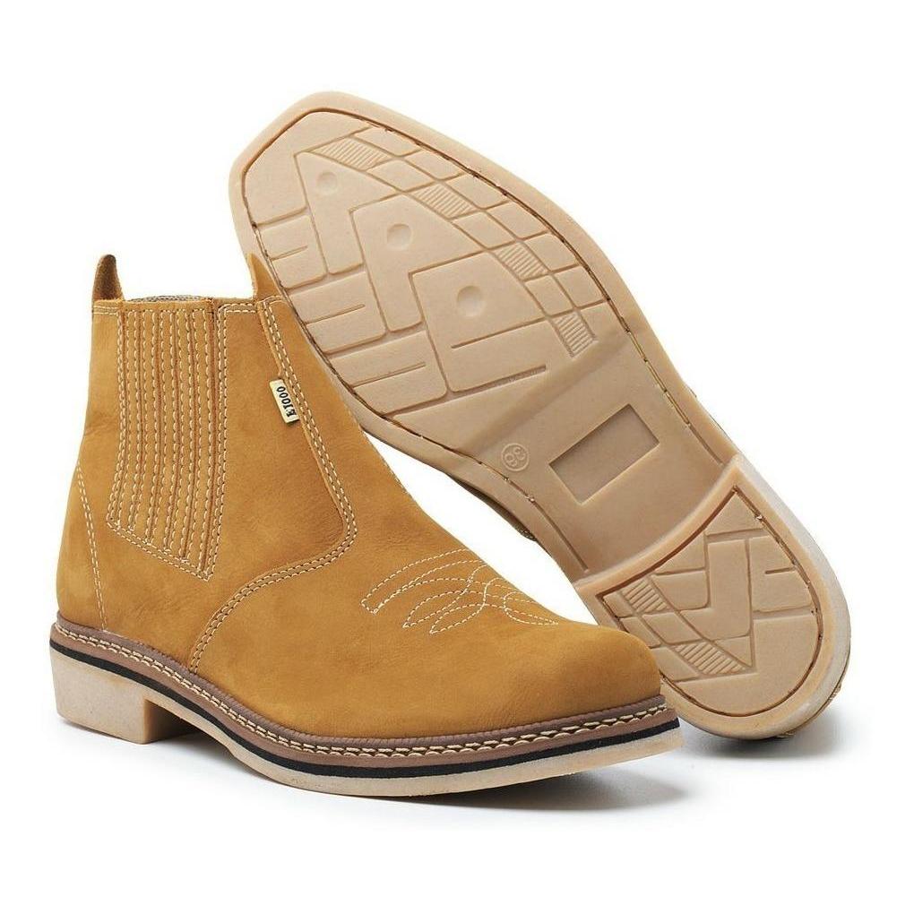 Botina Bota F1000 Em 100% Couro Legitimo castor | Shopee Brasil