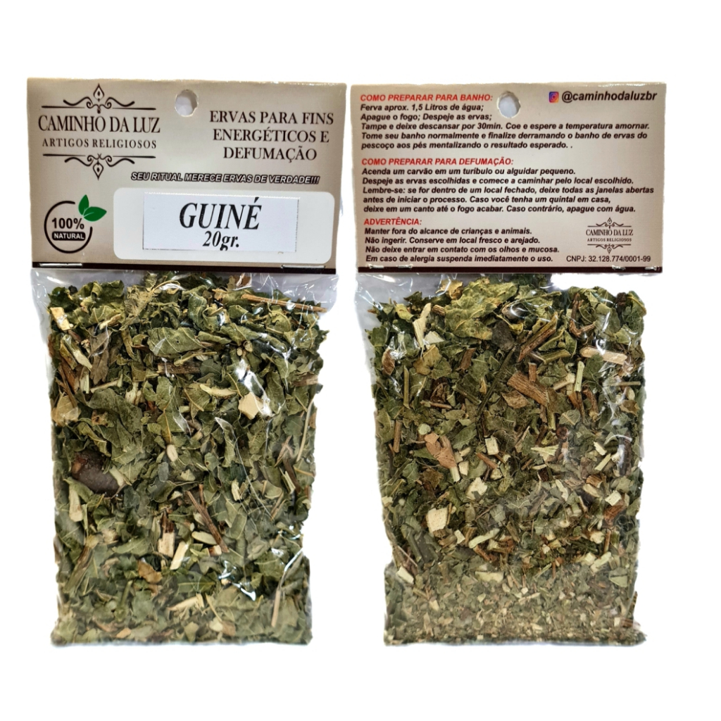 Erva Guiné - Erva Para Banhos / Defumações - 20g | Shopee Brasil