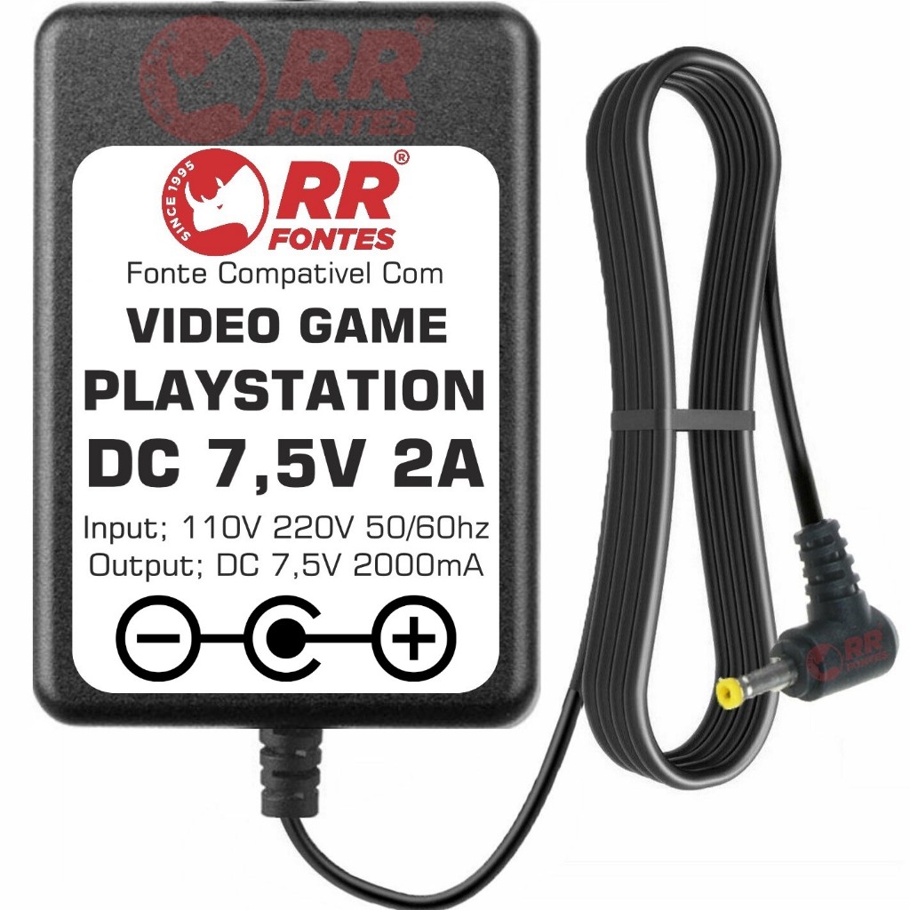 Fonte Playstation 1 One Slim Bivolt Psone Play 1 Ps1 7,5v 2a | Shopee ...