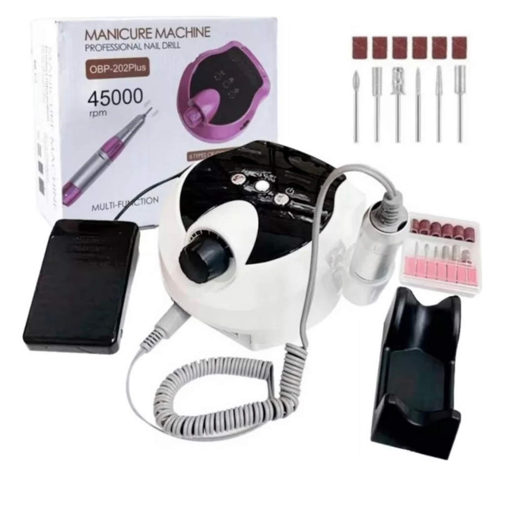 Motor De Unhas 45 Mil Rpm CBP 202 PLUS Porquinho Nail Drill Bivolt ...