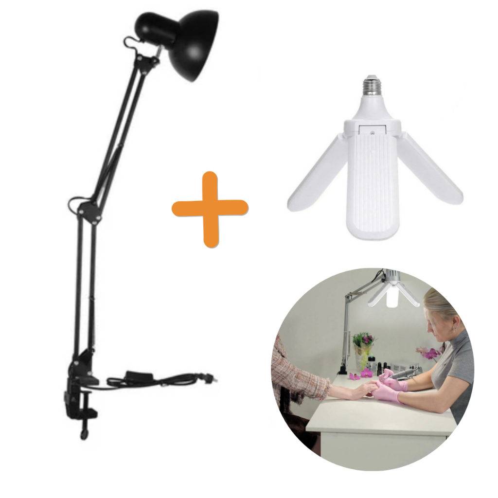 KIT Luminária Pixar Artigulada + Lampada Pétala 45w Super Branca ...