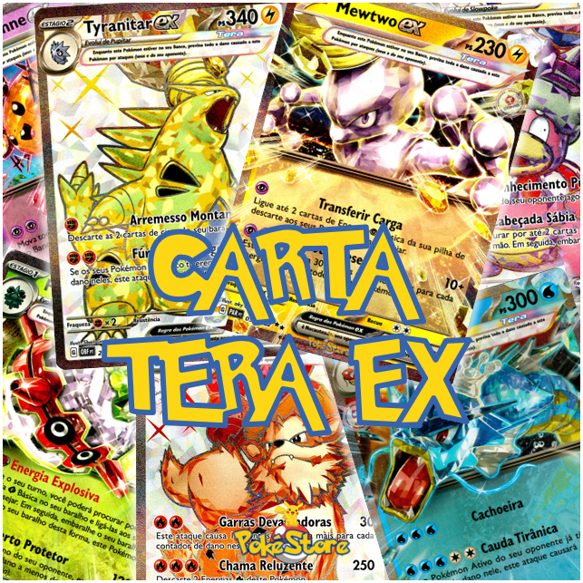 Carta Pokémon Tera EX Diversos Modelos Escolha Carta Rara de Coleção ...