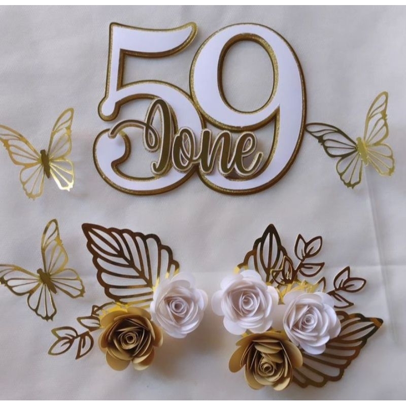 Topo de bolo "modelo Ione" leia a descrição | Shopee Brasil