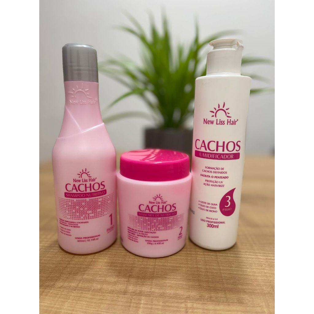 kit formador e manutenção dos cachos new liss hair 3 produtos sem ...