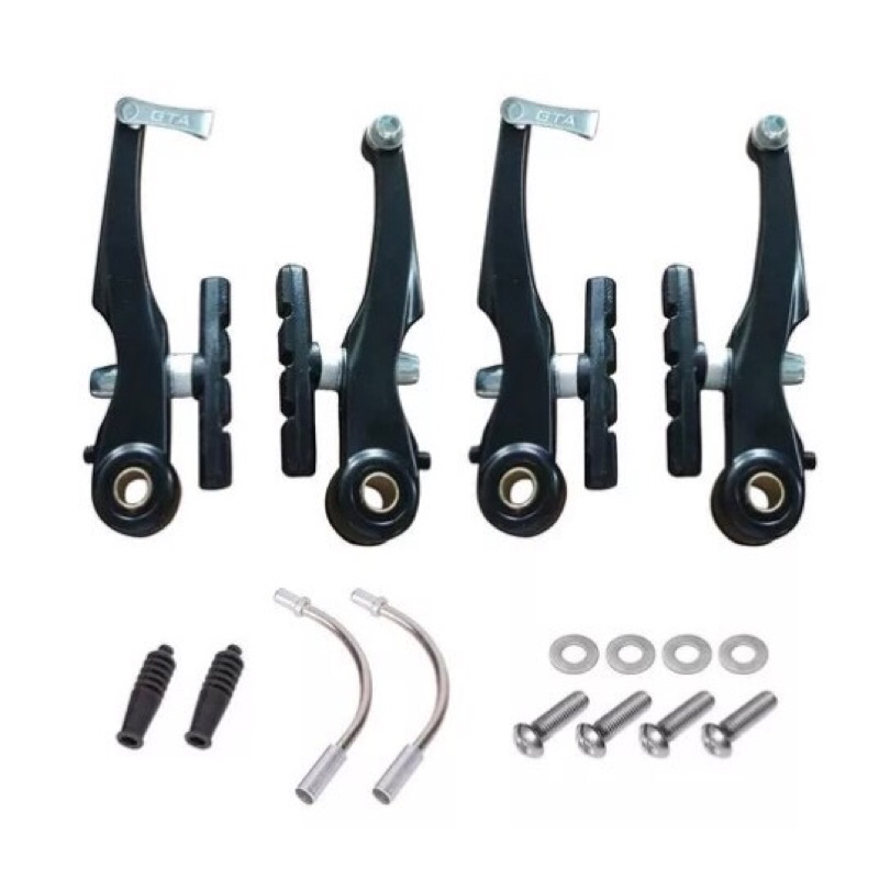 Kit de freio v-brake bike completo todo alumínio leve resistente preto ...