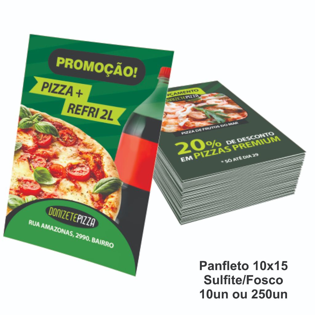 Panfletos Offset Flyer Folheto 10x15cm 100un 250un Personalizado ...