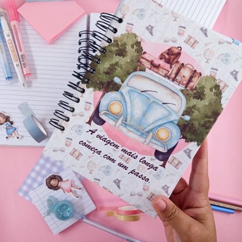 Caderno Meu Fusca A5 80 folhas 90g Pautado, Quadriculado, pontilhado ou liso - Bullet Journal ...