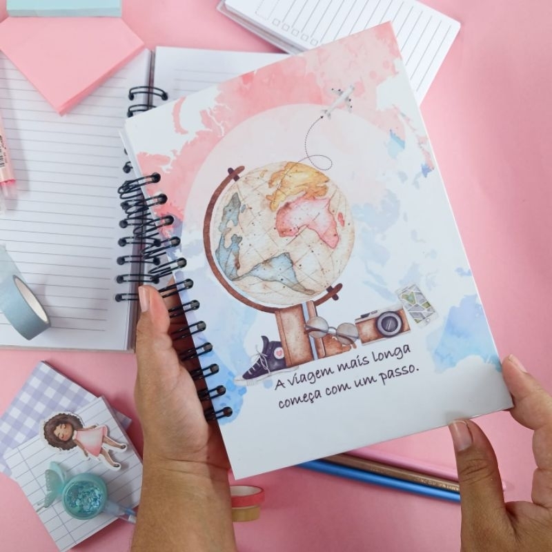 Caderno Mundo A5 80 folhas 90g Pautado, Quadriculado, pontilhado ou liso - Bullet Journal ...