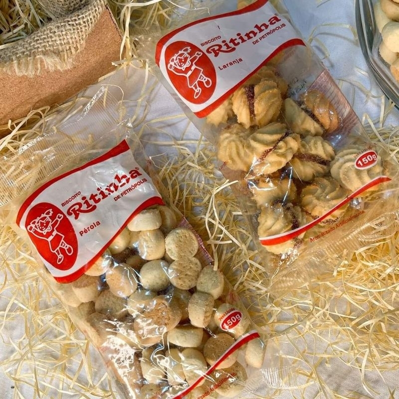10 Pacotes de biscoito amanteigado sortidos. Ritinha de Petrópolis. Até ...