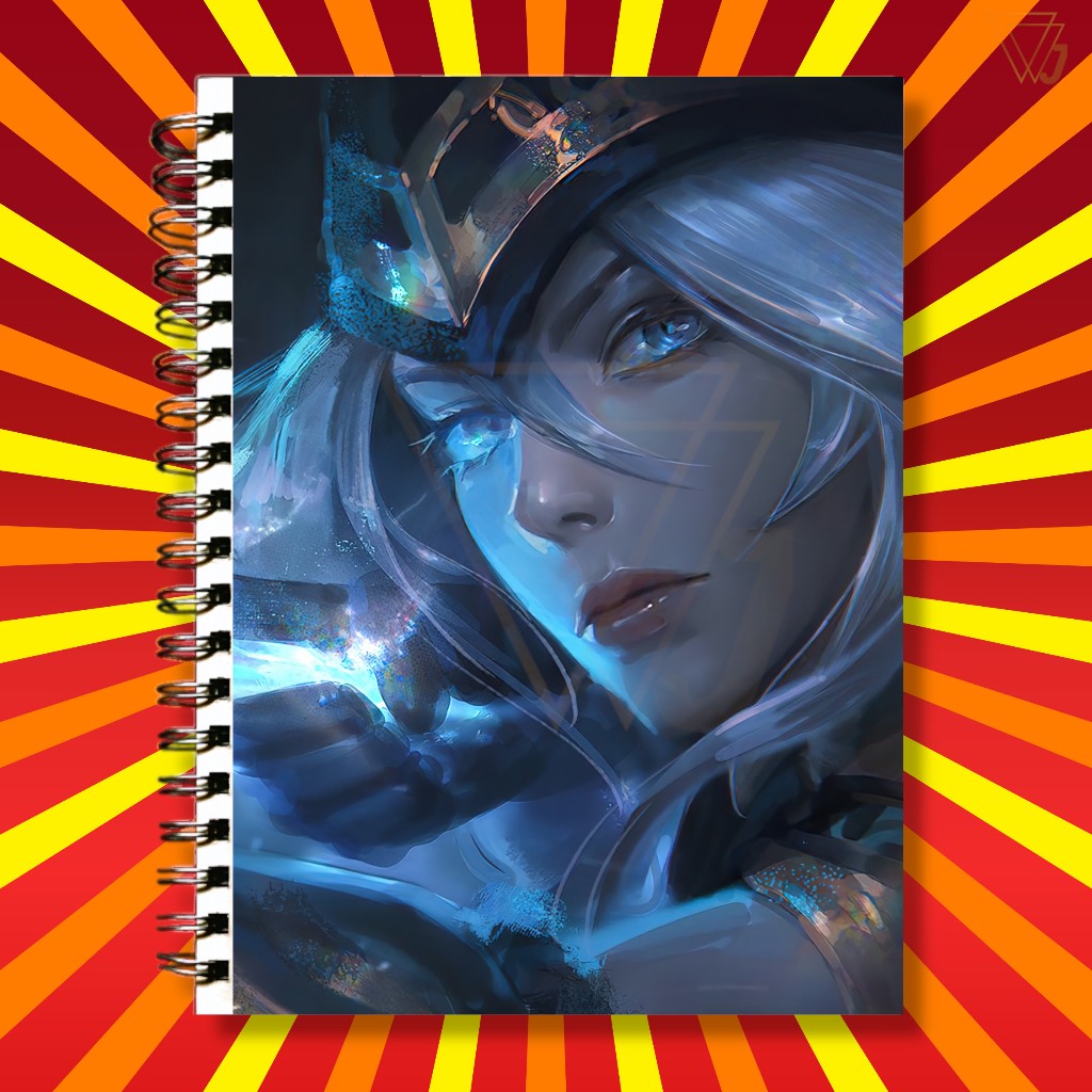 Adesivo Para Capa de Caderno Game League of Legends Ashe Arqueira ...