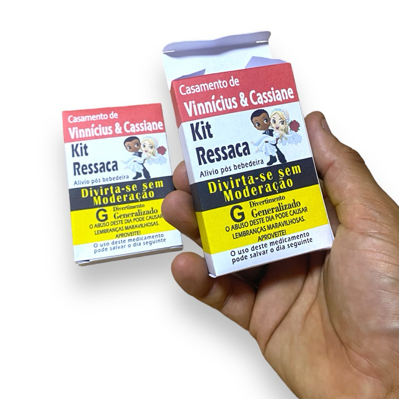 35 caixinhas Kit Ressaca, personalizadas, formatura, casamento, eventos ...