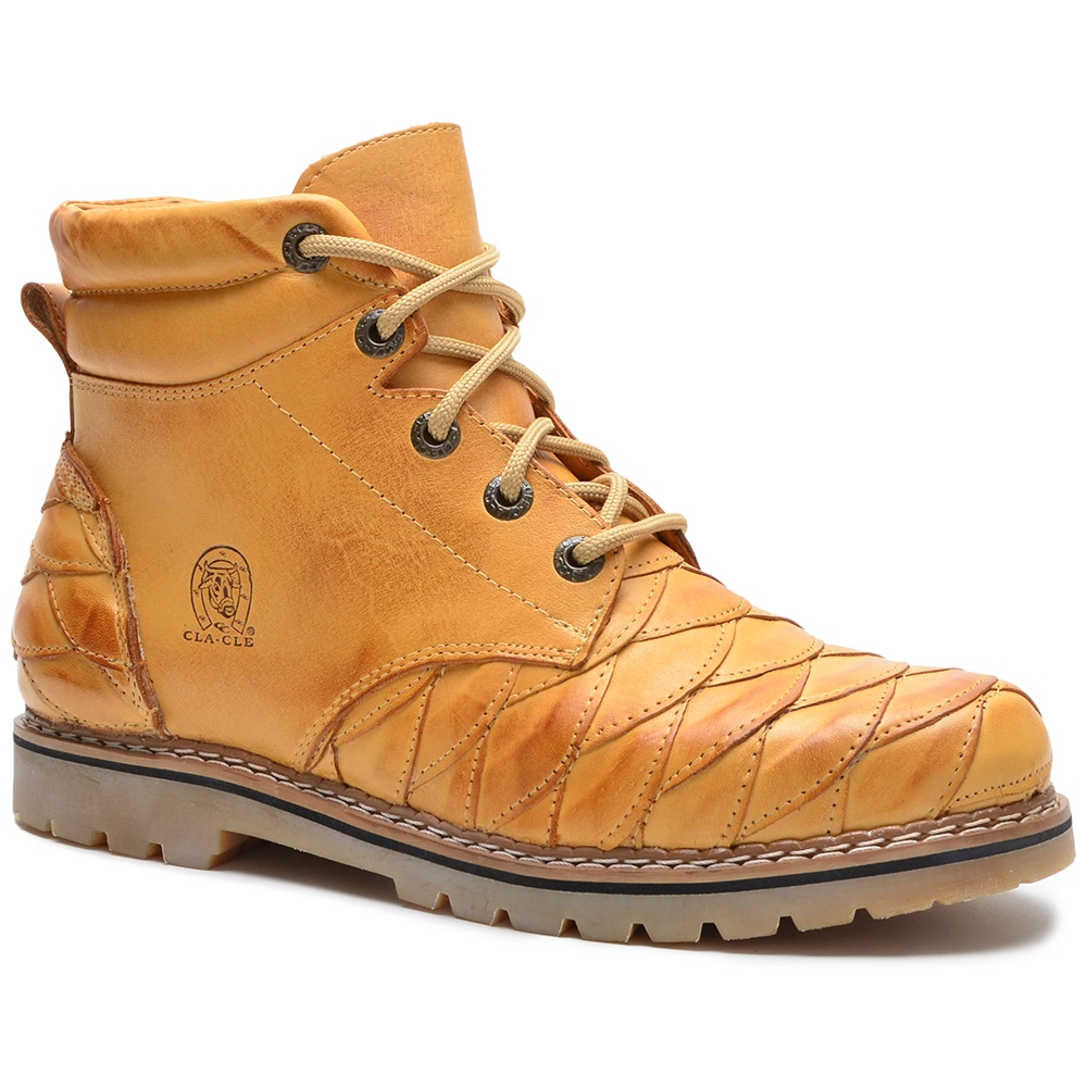 Coturno Bota Yellow Boot Adventure Couro Legítimo Escamada | Shopee Brasil
