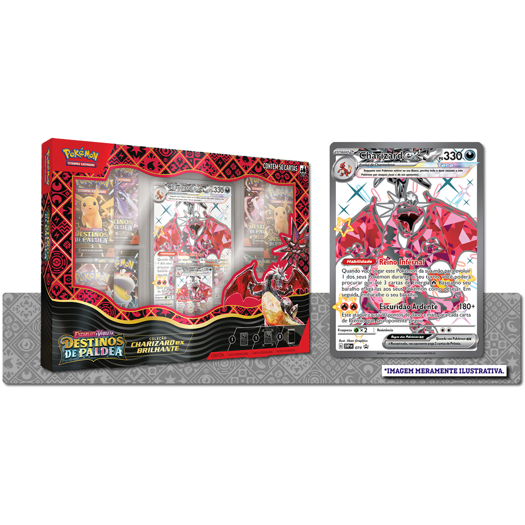 Coleção Charizard Ex Brilhante - Destinos de Paldea | Shopee Brasil
