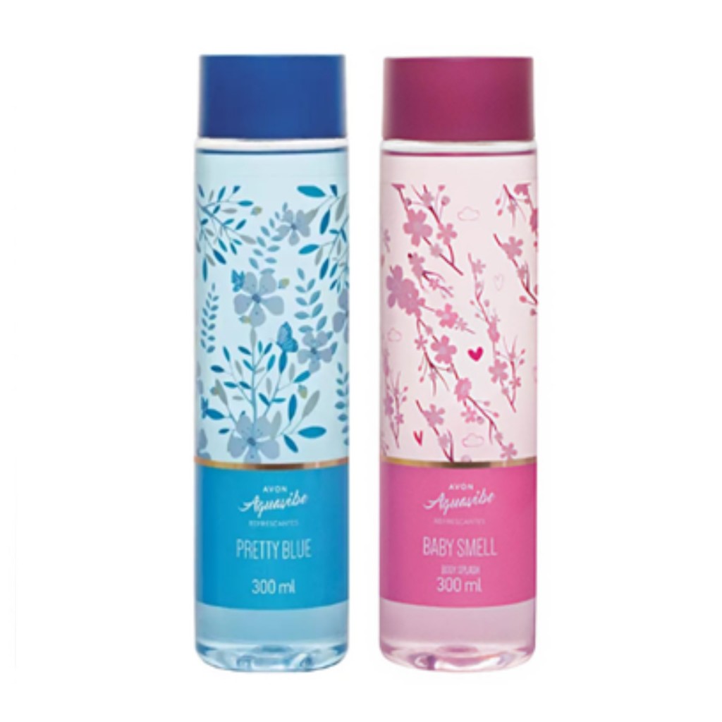 Kit 2 Colônias Aquavibe Refrescante Avon Pretty Blue + Baby Smell ...