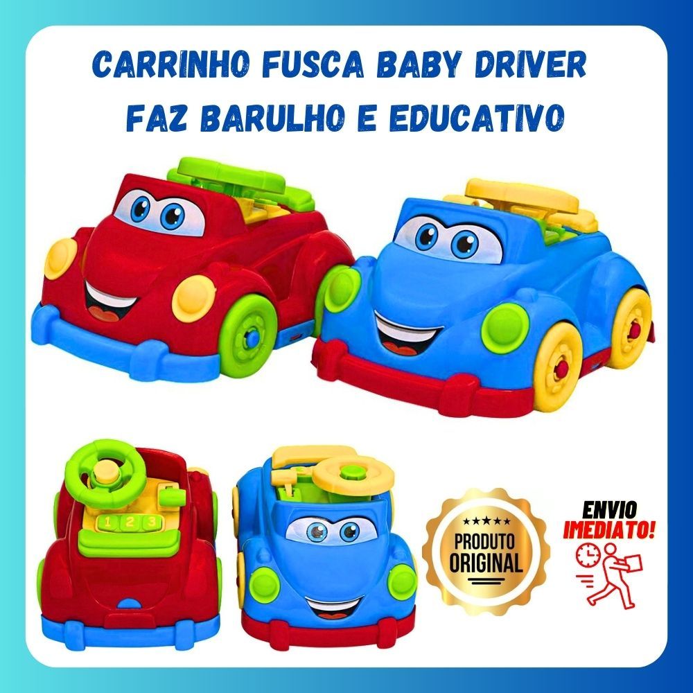 Brinquedo Carrinho Fusca Baby Driver com Pecinhas Infantil que fazem ...