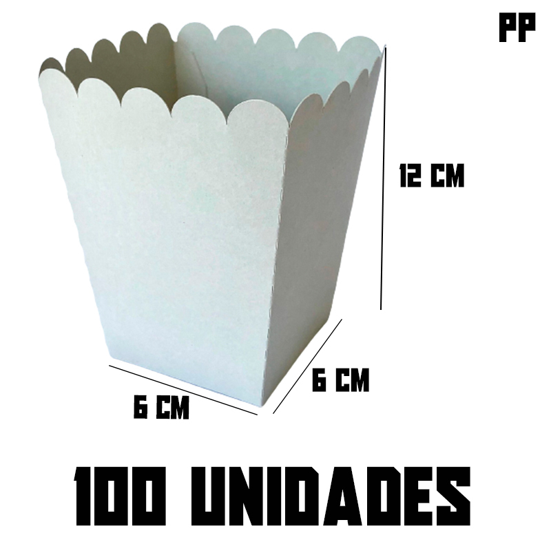 10-25-50-100 Caixas Caixinhas Embalagem Cachepo Cachepot Para Pipoca ...