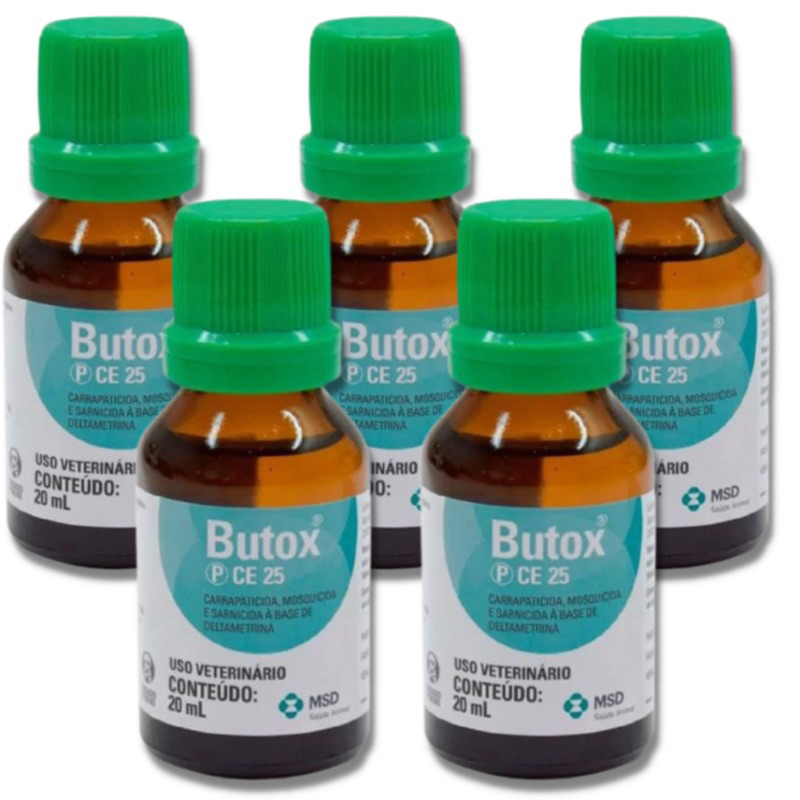 kit 5 Butox Contra Pulgas E Carrapatos MSD 20 mL | Shopee Brasil