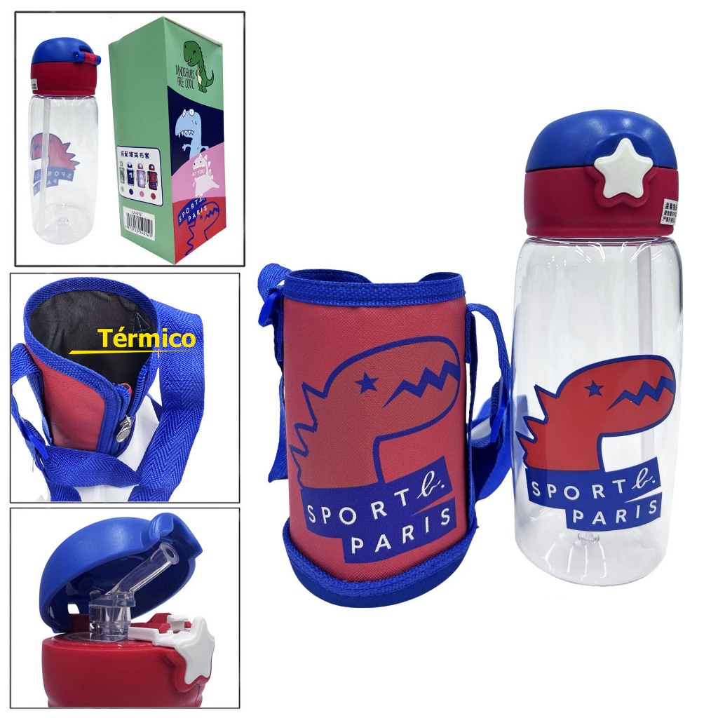 Garrafa Térmica Desenhos Dino Urso Flamingo Porco Cervo Infantil P ...
