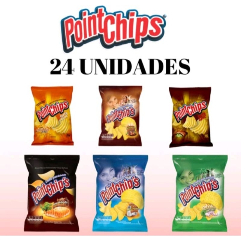 kit com 24 Batata Chips Point Chips 30G Variados | Shopee Brasil