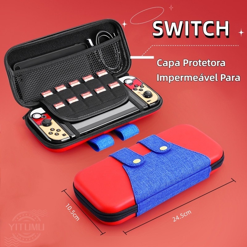 Portable Capa Protetora Estojo Para Nintendo Switch Preto e vermelho ...