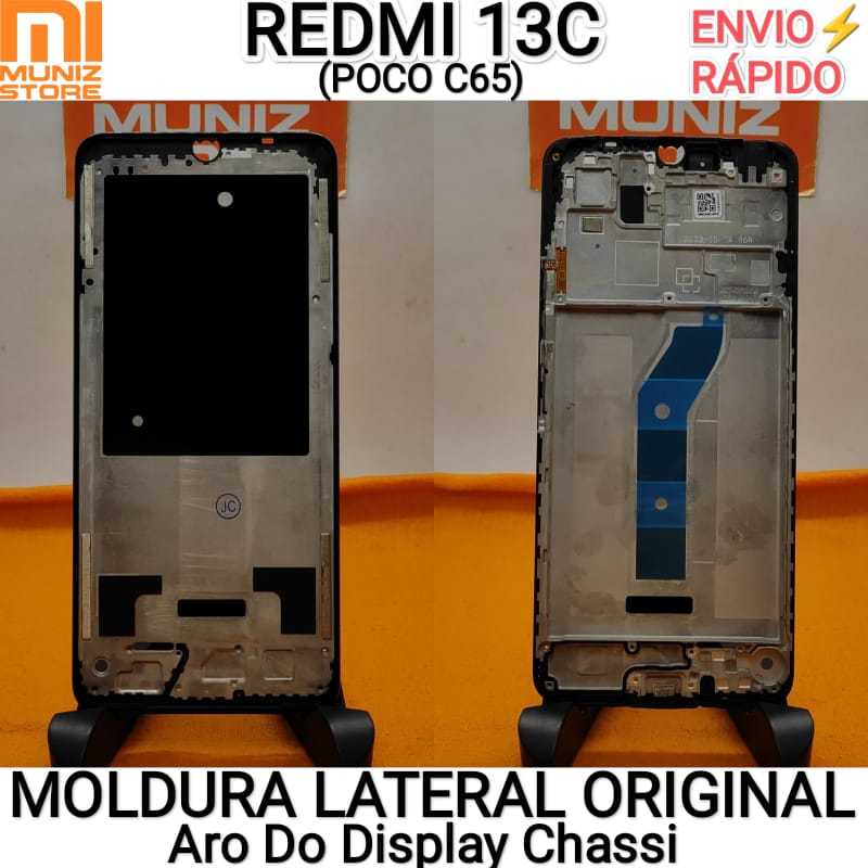 Moldura Aro Redmi 13C/Poco C65 Aro Lateral Do Display Traseira Chassi ...