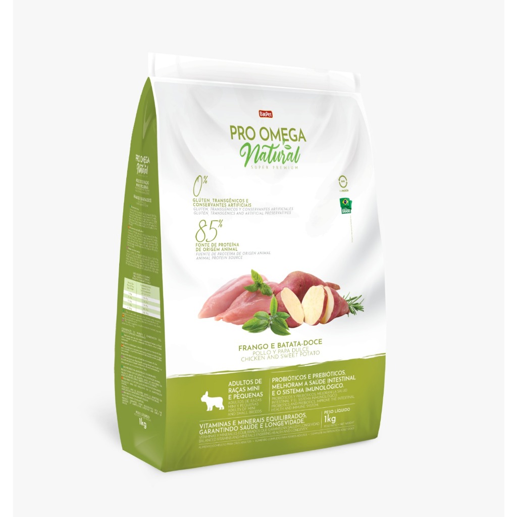 Pro Ômega Adulto Natural Raças Pequenas Super Premium de 1Kg | Shopee ...