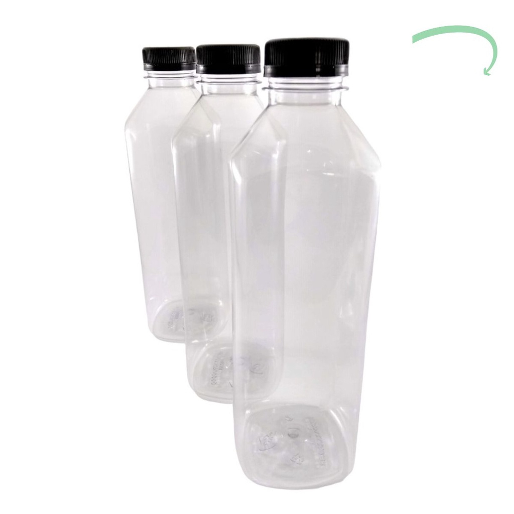 10 Garrafas Pet Plástica Tampa Com Lacre 300/500/1000ml descartável de luxo delivery | Shopee Brasil