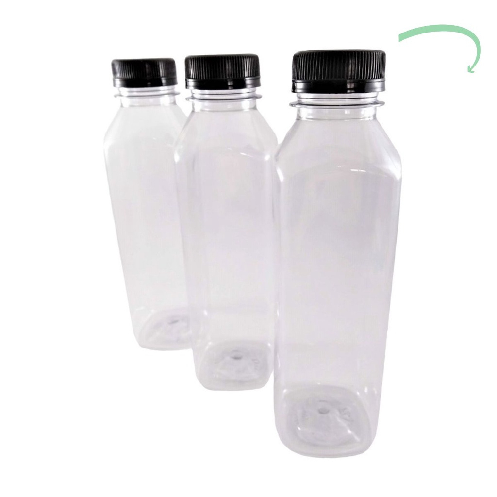 10 Garrafas Pet Plástica Tampa Com Lacre 300/500/1000ml descartável de luxo delivery | Shopee Brasil
