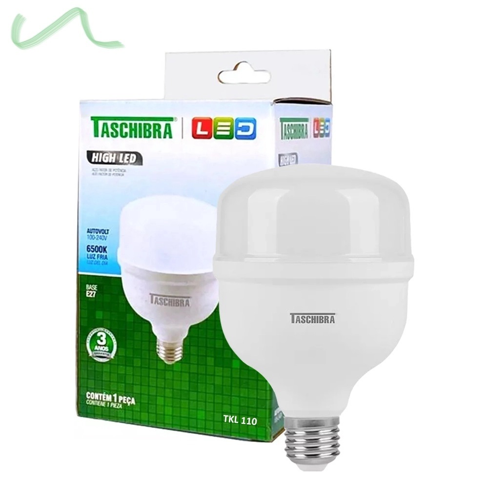 LÂMPADA LED 40w TASCHIBRA BULBO BIVOLT 6500K TKL225 HIGH LED ALTO FATOR DE POTÊNCIA | Shopee Brasil