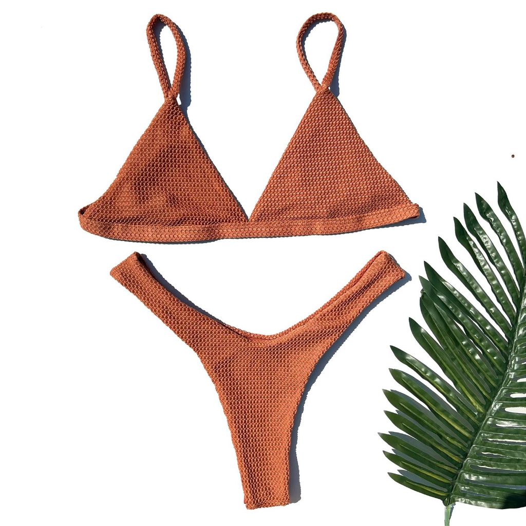 Biquini Basic Conhaque Carmel Asa Delta (M) | Shopee Brasil