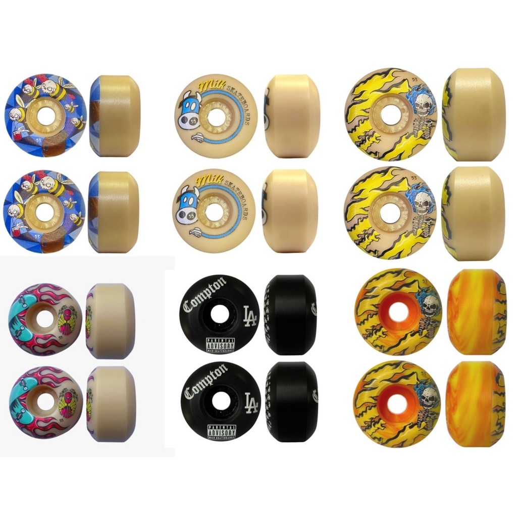Rodas Skate Milk 101a 51mm A 55mm Poliuretano Importada 53mm Envio ...