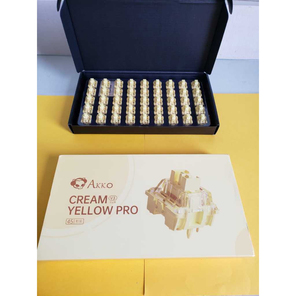 Switch Mecânico Akko Cream Yellow Pro v3 | Shopee Brasil