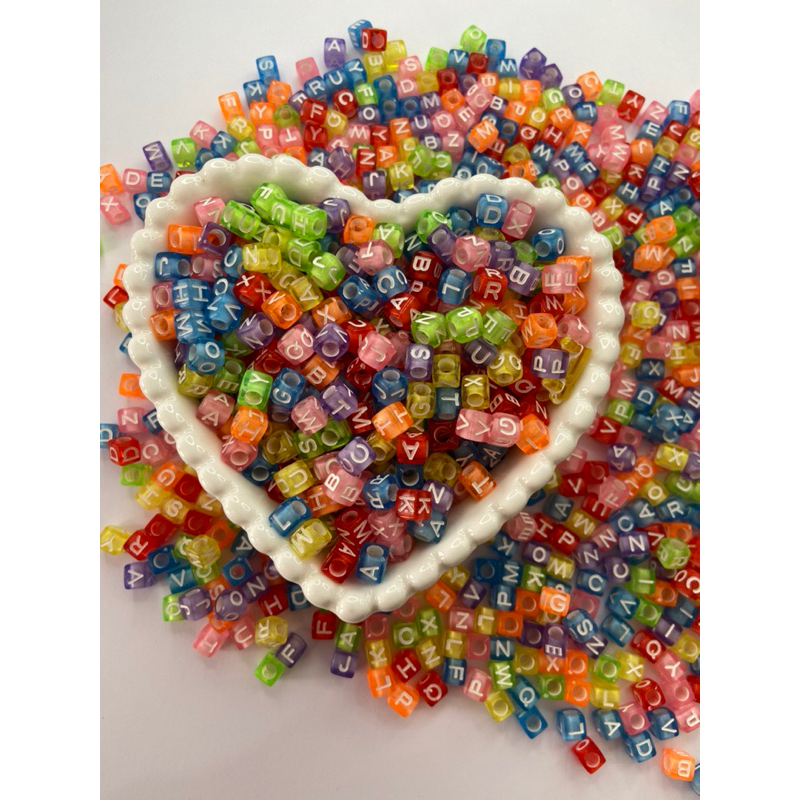 200 unidades miçanga sortidas letrinha letras do alfabeto bijuteria ...