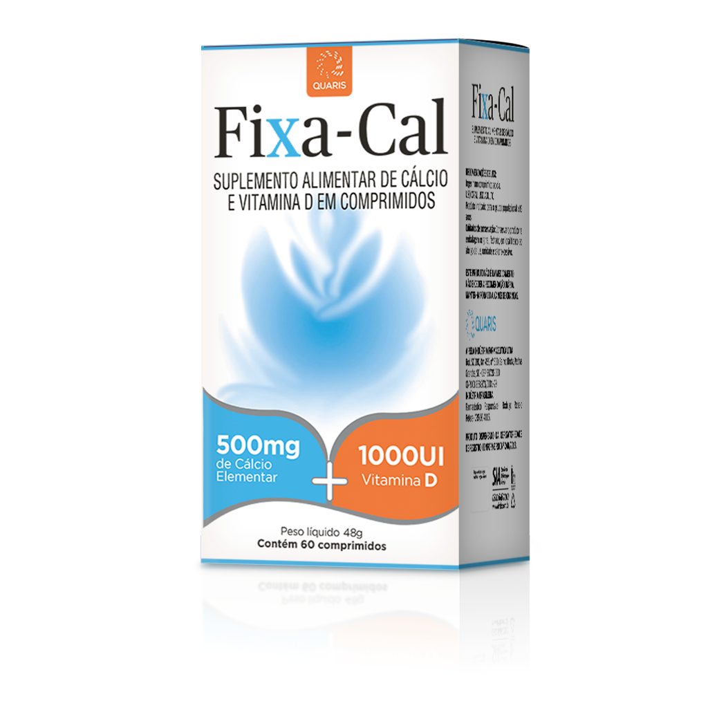 FIXA-CAL 500mg Carbonato de Cálcio + Vitamina D 1000UI | Shopee Brasil