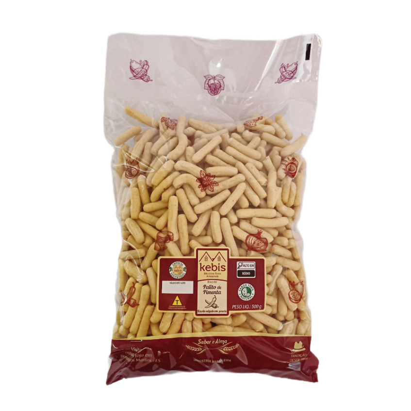 Biscoito Caseiro Palito de Pimenta Natural 500g Kebis | Shopee Brasil