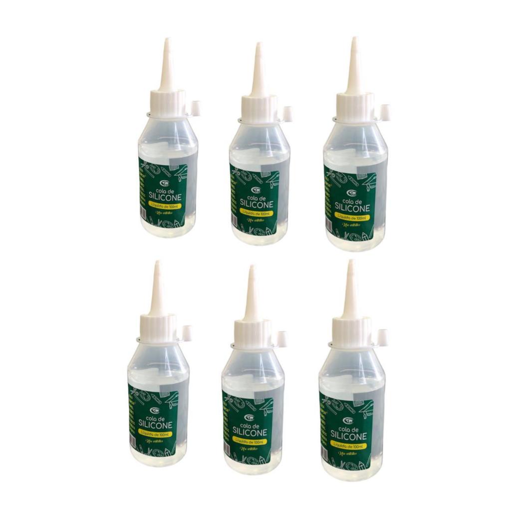 Kit De 6 Colas De Silicone Liquido Fria 100ml Caixa com 6 Uns ( 6 COLA ...