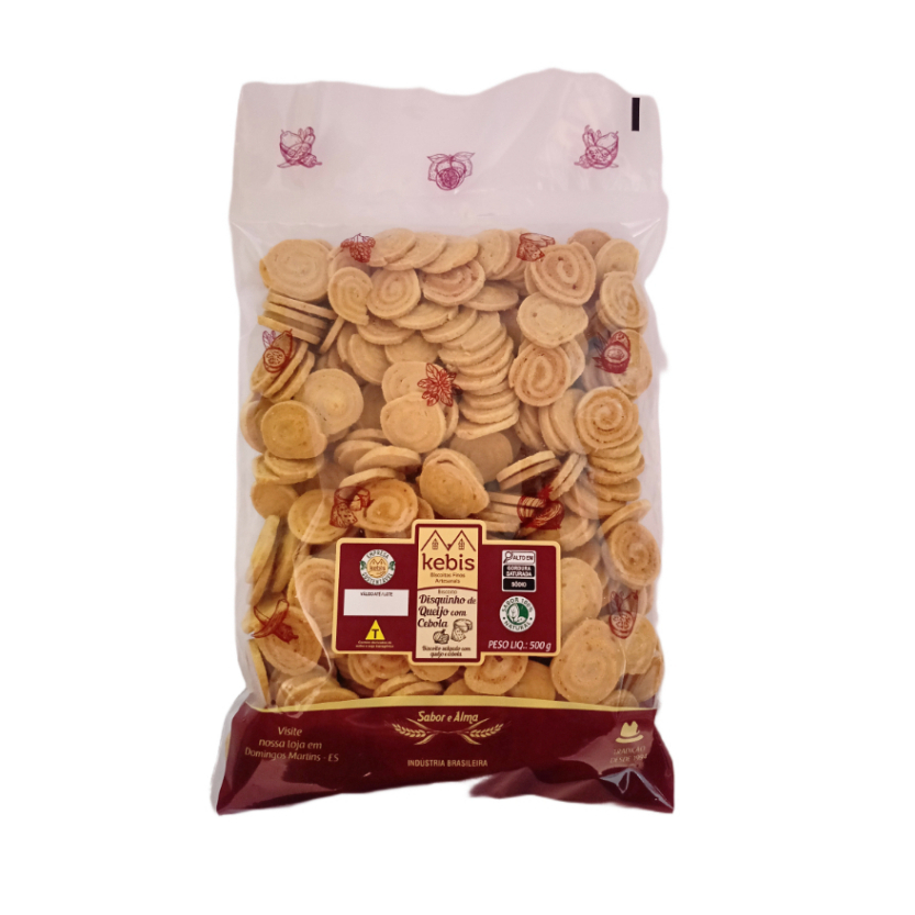 Biscoito Caseiro Disquinho de Cebola Natural 500g Kebis | Shopee Brasil